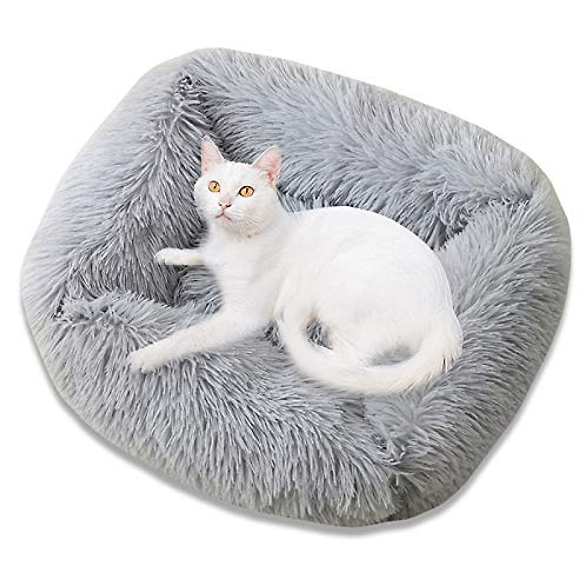 Durable Comfortable Natural Cat Dog Beds for Pet,Square Plush Dog Cat Thickened Warm Soft Pet Tent Cave Nest Bed Mat Pad Kennel - Hot Pink S