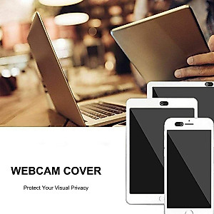 Stock Ultra Thin Metal Aluminum Webcam Security Cover Sticker for Laptop, Desktop, PC, Macboook Pro, iMac, Mac Mini, Computer, Smartphone, Protecting Your Privacy Security (Black)