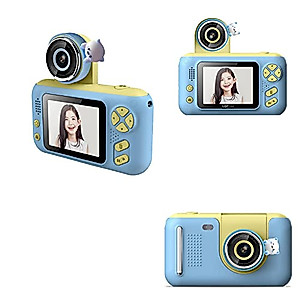 Christmas Children's Digital Camera 3-10 Years Old Christmas Birthday Gift 2.4 Inch 1080P Toddler Camera Portable Handheld Reversible Children's Digital 32GB Memory Camer, Gift for