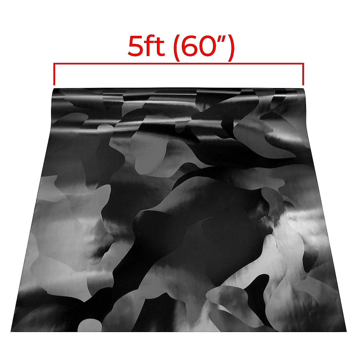 VViViD+ Stealth Edition Camouflage Vinyl Wrap (1.5ft x 5ft, Large Black Stealth)