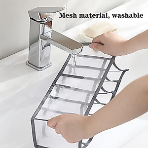 2 Pack Wardrobe Clothes Organizer, 9 Compartment Large Clothes Drawer Organizer Closet Divider with Handle, Widen Thicken Washable Foldable Clothes Storage Box for Jeans Pants Leggings Folded Clothes