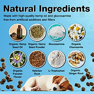 pawlife Hemp Dog Calming Chews - Anxiety Relief Treats, 60 Calming Treats for Dogs, Organic Calm Pup Dog Anxiety Relief, Calming Care for Dogs (Duck Flavor)