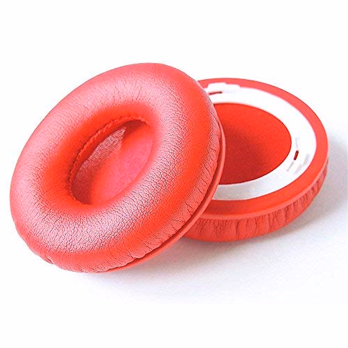 Learsoon Replacement Solo 1 Wired Earpads Ear Cushion Compatible with Monster Beats by Dr.Dre Wired Solo 1.0 Solo HD On-Ear Headphones (Red)