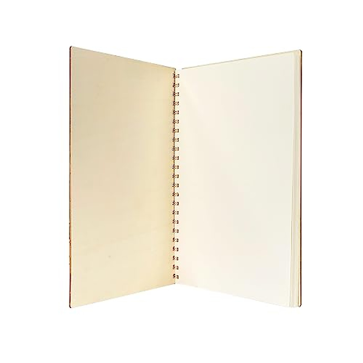 4 Pack A4 Wood Cover Jounal Notebook 80 Pages Sketchbook 9x12 Inch Unlined Spiral Notebook for Crafts