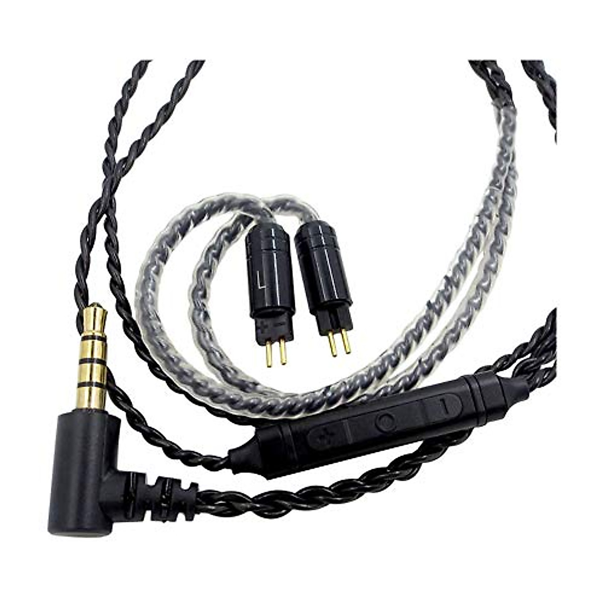 Meijunter Headpones Cable Replacement Extention Cord 2 Pin 0.78mm for Westone W4R UM3X KZ ZS10 1964 - Upgrade Stereo Audio Wire with Remote Control and Mic Function