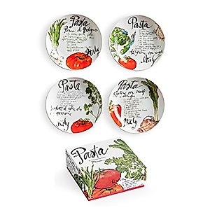 Rosanna Pasta Italiana Dipping Dish, Set of 4, White, Small