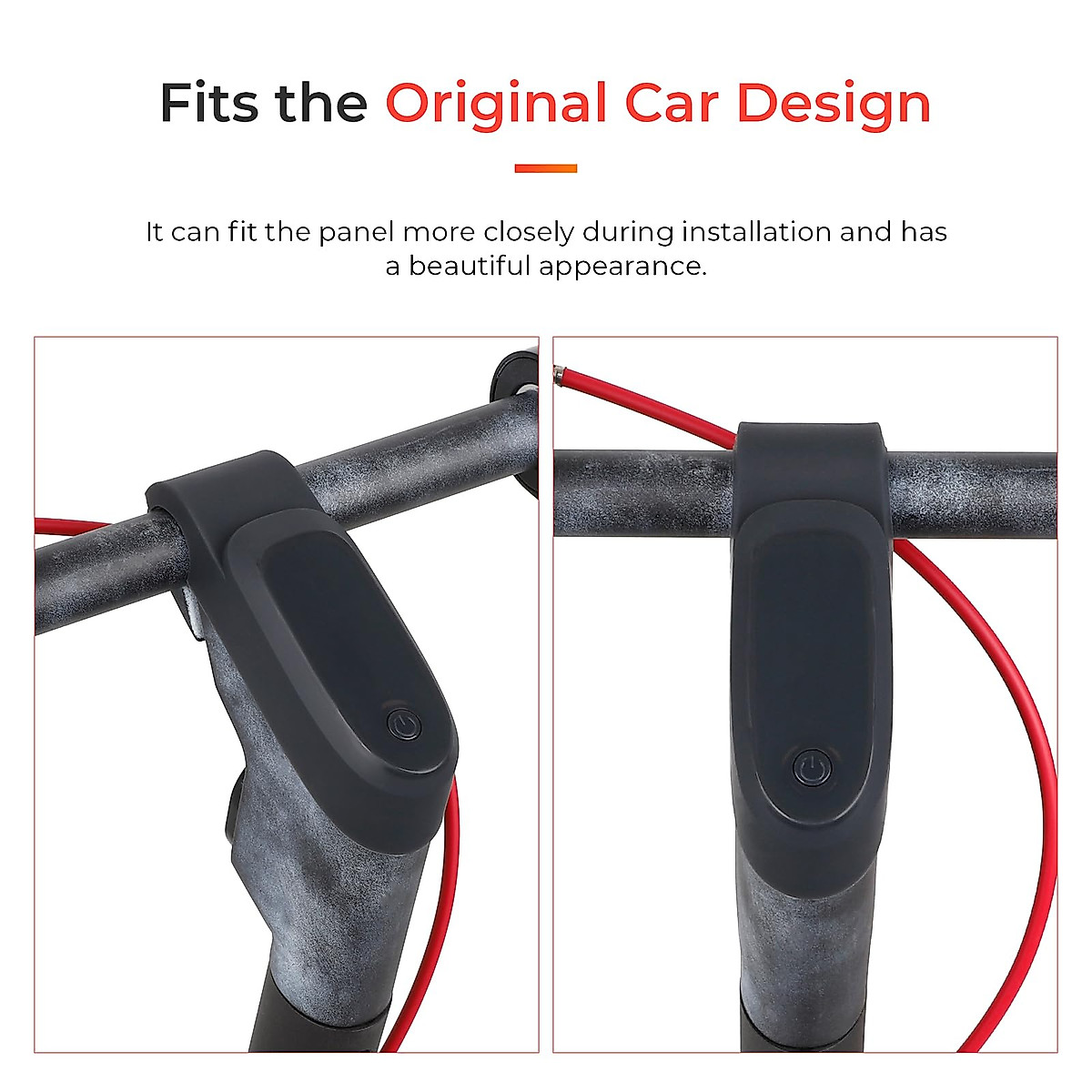 LUCK4U Waterproof Dashboard Cover Shell for Ninebot Scooter Silicone Protective Case Accessories for Segway Ninebot F20 F25 F30 F40 Electric Scooter black