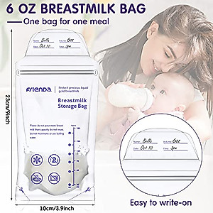 360 Count Breastmilk Storage Bags 6 OZ No Leak Zipper Seal Breast Milk Bags Disposable Double Opening Self Standing Pouches Freezer Milk Storage for Breastfeeding