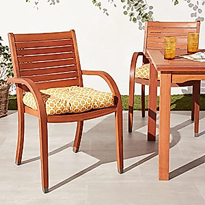 Pillow Perfect Outdoor/Indoor Hockley Banana Tufted Seat Cushions (Round Back), 2 Count (Pack of 1), Yellow