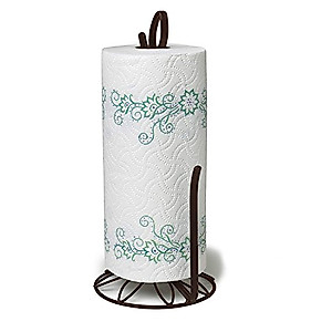 Spectrum Diversified Leaf Paper Towel Holder for Storage and Organization of Kitchen Countertop and More, Bronze