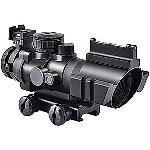 DB TAC INC 4x32 Red/Green/Blue Triple Illuminated Mil-Dot Range Reticle Scope for Picatinny/Weaver Rail