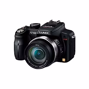 Panasonic DMC-FZ100-K 24 x Optical Zoom 25 mm Wide Angle high Speed Continuous Shooting, (International Model)