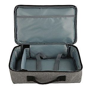BTIHCEUOT Projector Case, Gray Heavy Duty Nylon Portable Projector Bag for Outdoor