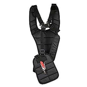 DOITOOL Comfort Padded Belt Shoulder Harness, Trimmer Double Shoulder Harness Strap, Adjustable Nylon Belt for Brush Cutter Garden Lawn (Black)