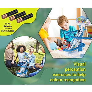 ARSUK Penguin Race Game Toy Playful Musical Roller Coaster Track Playset with Music & LED Flashing Lights On/Off Button for Toddlers and Kids Gift