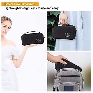 Elonbo Carrying Case for CASIO FX-9750GIII / PRIZM FX-CG50 Color Graphing Calculator, Extra Zipped Pocket Fits Charging Cable, Charger, Manual, Black