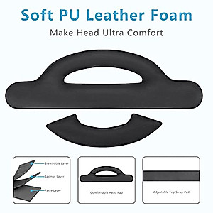 Saqico Head Strap for Oculus Quest 2, 3-in-1 Adjustable Halo Headband, Replacement for Elite Strap, Enhanced Comfort and Gaming Immersion VR Accessories Compatible with Oculus/Meta Quest 2
