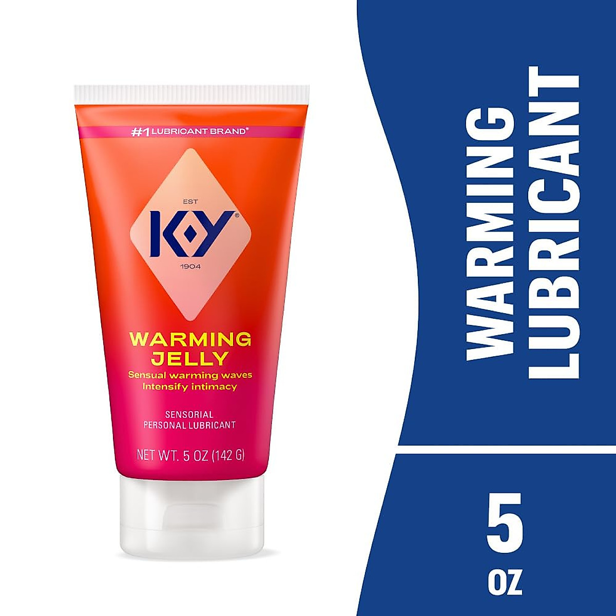 K-Y Warming Jelly Lube, Sensorial Personal Lubricant, Glycol Based Formula, Safe to Use with Latex Condoms, For Men, Women and Couples, 5 FL OZ (Pack of 3)