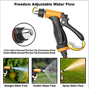 Bang4buck Portable Intelligent Electric Pressure Washer Pump 100W 160 PSI 12V Portable Pressure Powerful Washing Kit with 21.3 Feet PVC Hose for Home, Car, Garden, Projects(100 W-Black Hose)