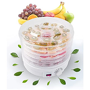 Rosewill Countertop Portable Electric Food Fruit Dehydrator Machine with Adjustable Thermostat, BPA-Free 5-Tray RHFD-15001
