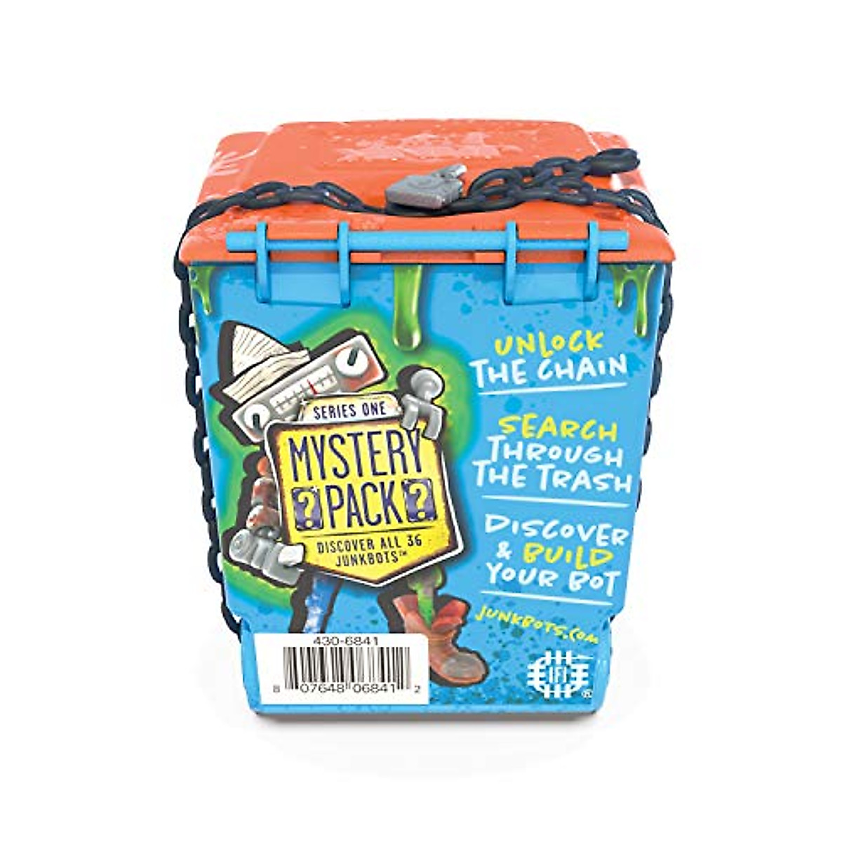 HEXBUG JUNKBOTS - Trash Bin Assortment Kit - Surprise Toys in Every Box LOL with Boys and Girls - Alien Powered Toys for Kids - 15+ Pieces of Action Construction Figures - for Ages 5 and Up