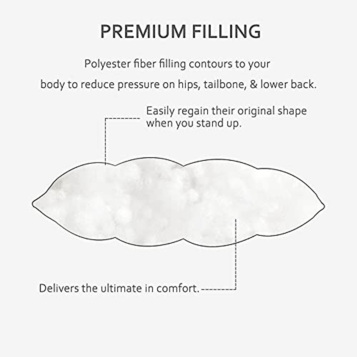 ELFJOY Rocking Chair Cushions Rocking Chair Pads for Wooden Rocking Chair Cushion for Rocking Chair Premium Tufted Back and Seat Cushion 2 Piece Set (Grey)