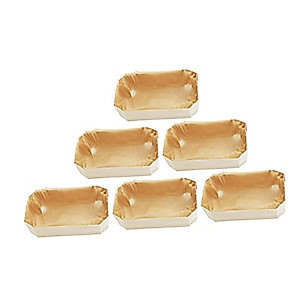 Cabilock 6pcs Toast Box French Toast French Bread Pan Cake Plates Disposable Kitchen Bread Plates Nonstick Toast Wave Baking Storage Pans Oven Bakeware Kitchen Baking Mold Dessert Oven