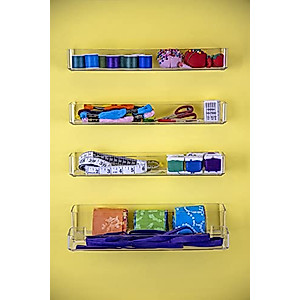 ArtBin 6959AG 2-in-1 Wall and Desktop Organizer, Stadium Wall-Mountable Desktop Organizer, Clear, 1 Organizer