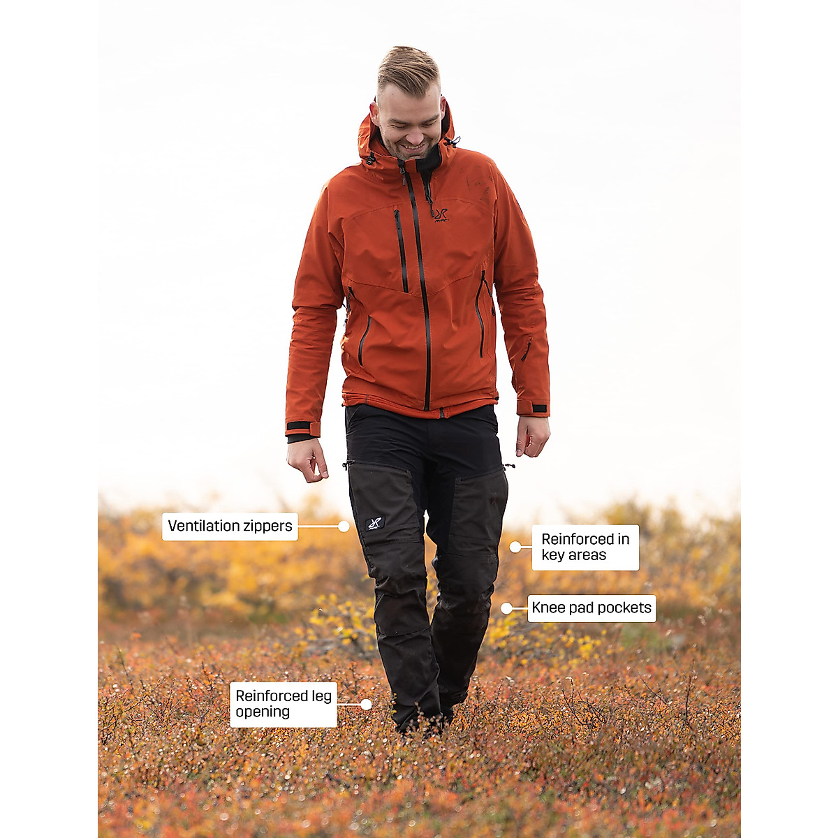 RevolutionRace Men's GP Pro Pants, Durable and Ventilated Pants for All Outdoor Acitivities, Jet Black - X-Large