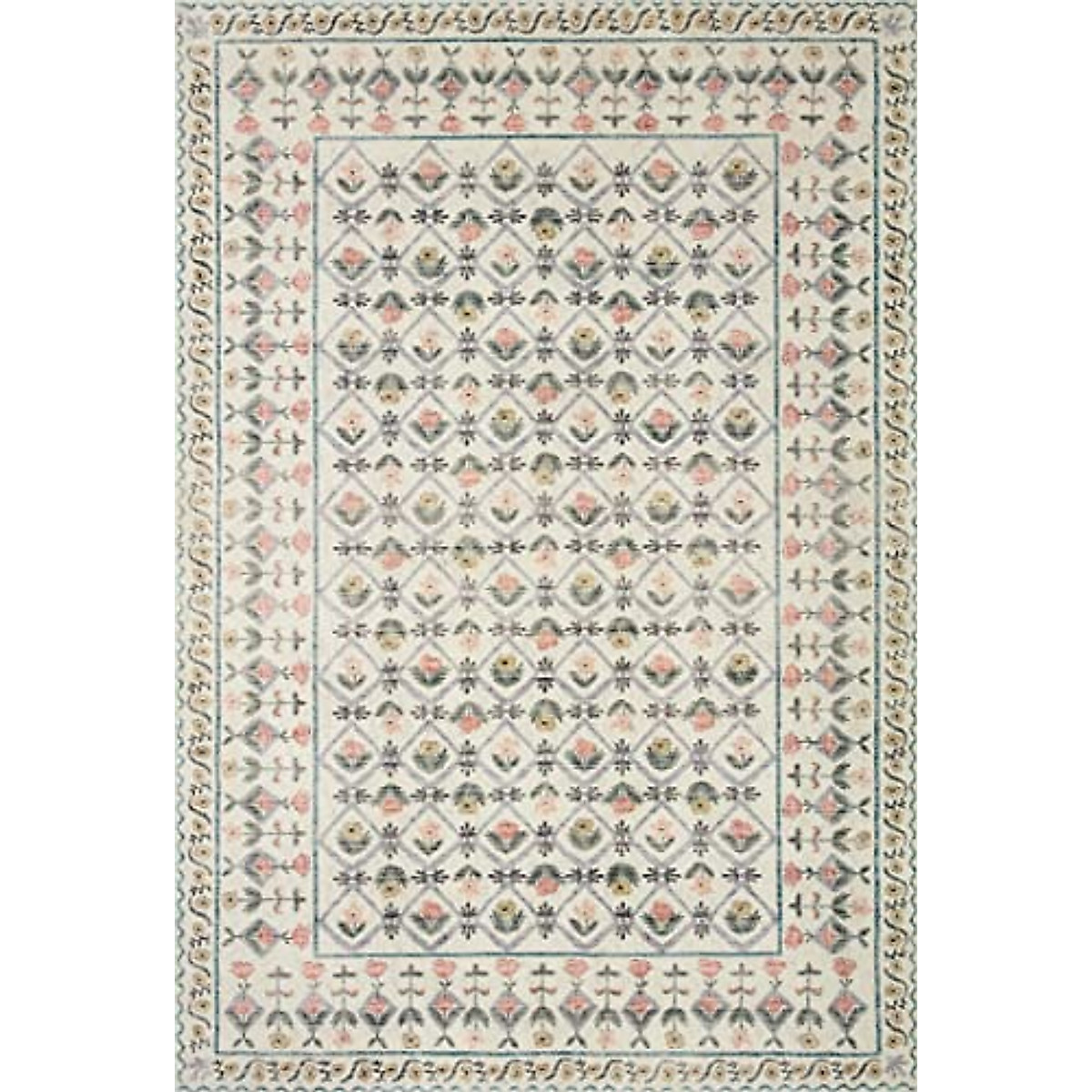 Rifle Paper Co. x Loloi Eden Collection EDE-03 Ivory 2'-6" x 11'-6" Runner Rug