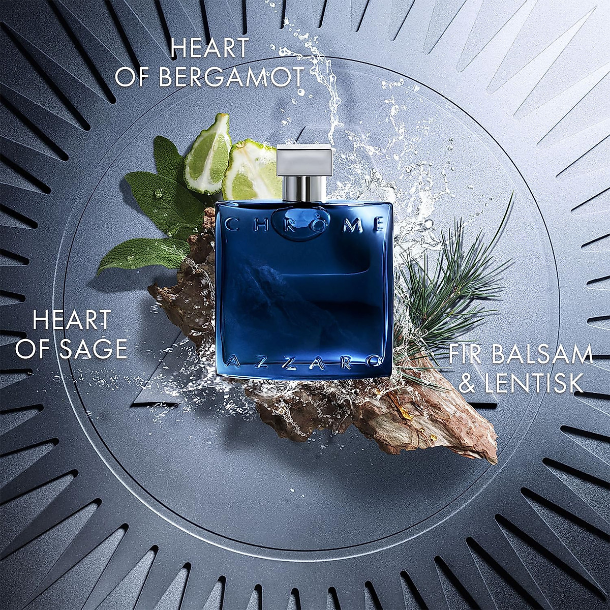 Azzaro Chrome Parfum for Men - Citrus Fougère Fragrance with Bergamot Notes, Fresh Aromatic Scent, Intense and Lasting