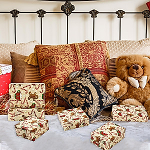 JarThenaAMCS 100 Sheets Christmas Tissue Paper Gingerbread Man Candy Cane Art Tissue Wrapping Paper for Xmas Winter DIY Crafts Gift Packing, 14 x 20 Inch