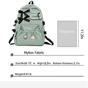 MYSNKU Kids Girls Bookbag school Backpack Children Daypack for Teens Black with Chain (yellow)