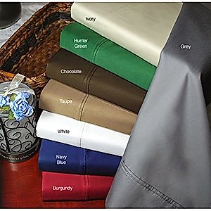Ethereal Bedding 400-TC Sateen Super Soft 4-PC Luxury Sheet Set Emperor Solid Burgundy Fit Upto 8'' Inches Deep Pocket 100% Egyptian Cotton