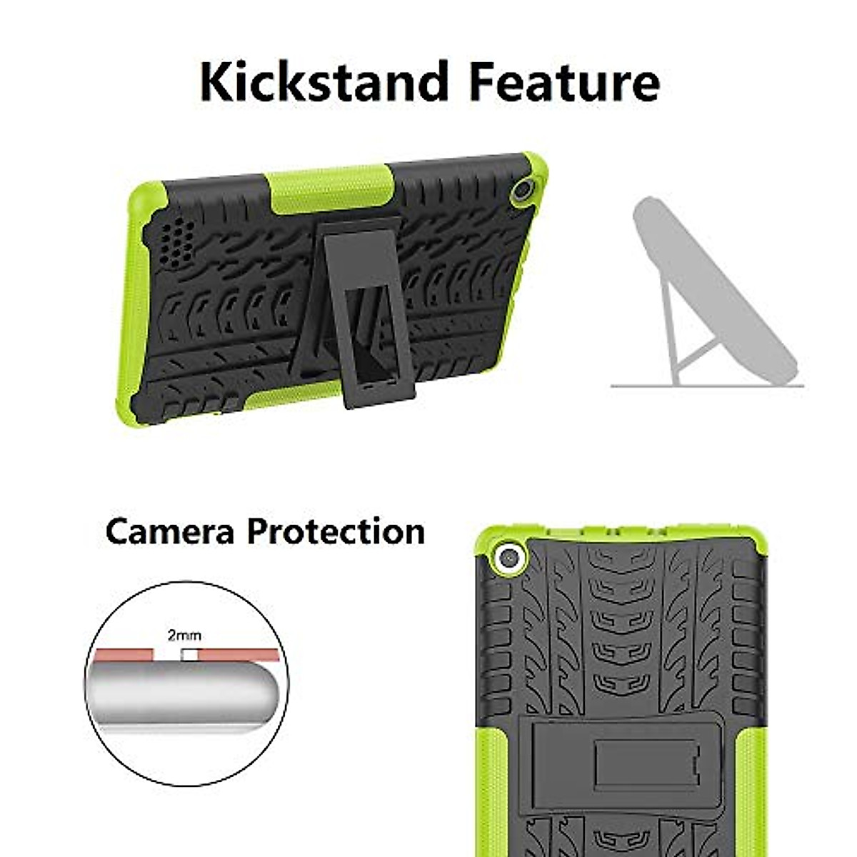 Maomi for Kindle Fire 7 case 2019 2017 Release 9th 7th Generation,Kickstand Shock-Absorption Heavy Duty Armor Defender Cover for Kindle fire 7 Inch Tablet (Blue)