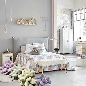 Hanchiweier Succulent Plush Pillow 9.8in Succulents Cactus Throw Pillows Soft Stuffed Green Leaf Shaped Plant Plush Pillow for Home Sofa Bedroom Décor (Purple, 9.8in)