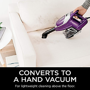 Shark Rocket Corded Ultra-Light Vacuum with Zero-M Anti-Hair Wrap Technology, XL Dust Cup, Hand Vacuum Mode, & Swivel Steering (ZS351), Plum Purple (Renewed)