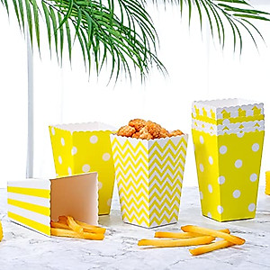Snack Container 48pcs Popcorn Boxes Disposable Popcorn Case Popcorn Holder French Fries Boxes Charcuterie Cups Snack Packaging Containers for Home Shop Restaurant Party Snack Container