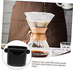 WHAMVOX Espresso Grinds Waste Container Lip Gloss Containers Black Container Coffee Grounds Container Espresso Grinding Waster Holder Coffee Knock Holder Waste Bin Trash Can