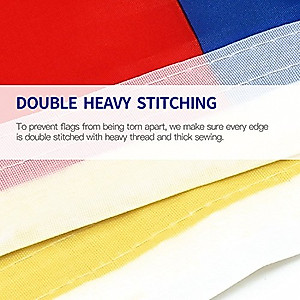 Anley Pack of 2 Fly Breeze 3x5 Foot Solid White Flag - Vivid Color and Fade Proof - Canvas Header and Double Stitched - Plain White Flags Polyester with Brass Grommets 3 X 5 Ft