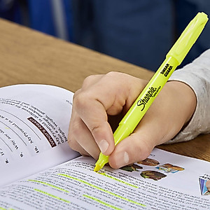 SHARPIE Accent Pocket-Style Highlighters, 2 Fluorescent Yellow Highlighters (27162PP)
