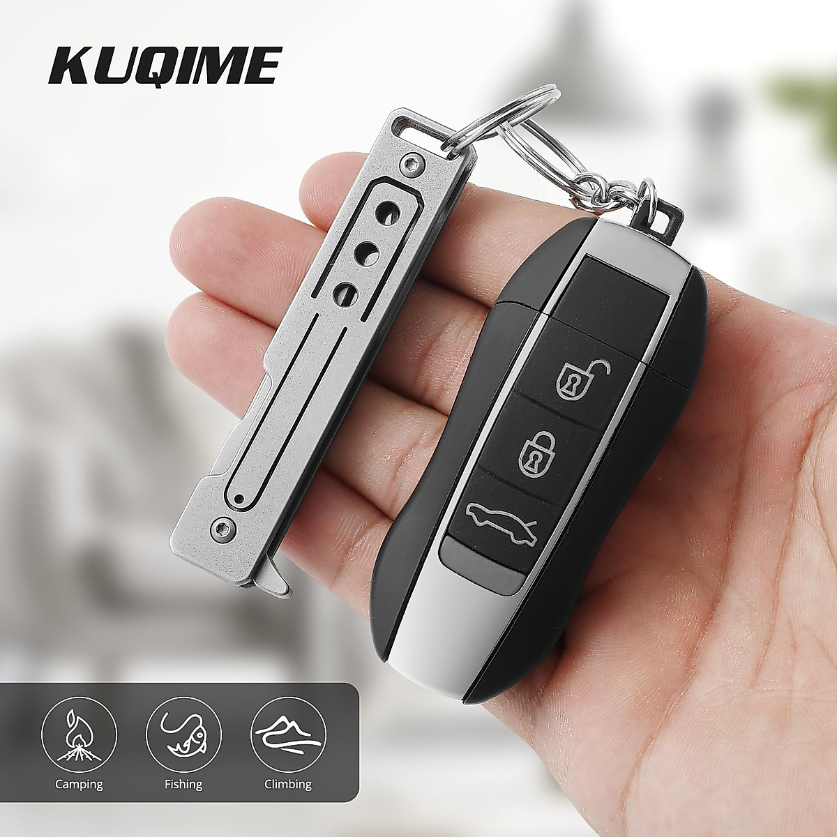 KUQIME Pocket Knife for Men Outdoor Interchangeable Blade Folding Knife with 10 Carbon Steel Surgical Blades - Versatile EDC Tool for Precision Cutting, Crafting and Everyday Carrying (34, Grams)