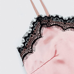 sleepwear underwear pajamas Thong teddy Bustiers Panties Nighties Nightgown Blouses Plus Size Lingerie for Women for Sex Naughty Play 401 (Pink, L)