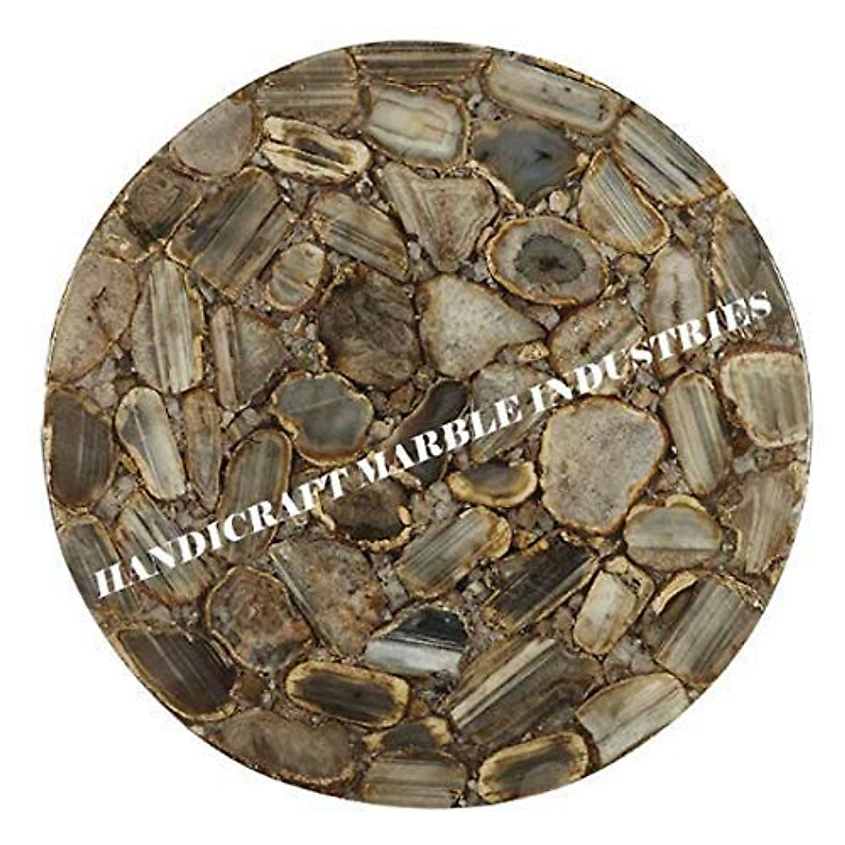 42" Inch Wild Agate Table Top, Agate Table, Round Agate Table, Brown Agate Table, Agate Side Table Top, Turkish Agate, Piece Of Conversation, Family Heir Loom