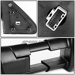 Right Side Black Power Heated Glass Telescoping w/Amber LED Signal Light Side Towing Mirror Compatible with Tundra 07-16