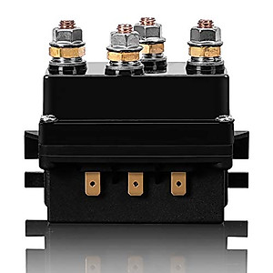 BIGTUR 500A 12V Winch Relay Solenoid Replacement Contactor for 8000-15000lb ATV UTV Truck 4WD 4x4 Winch
