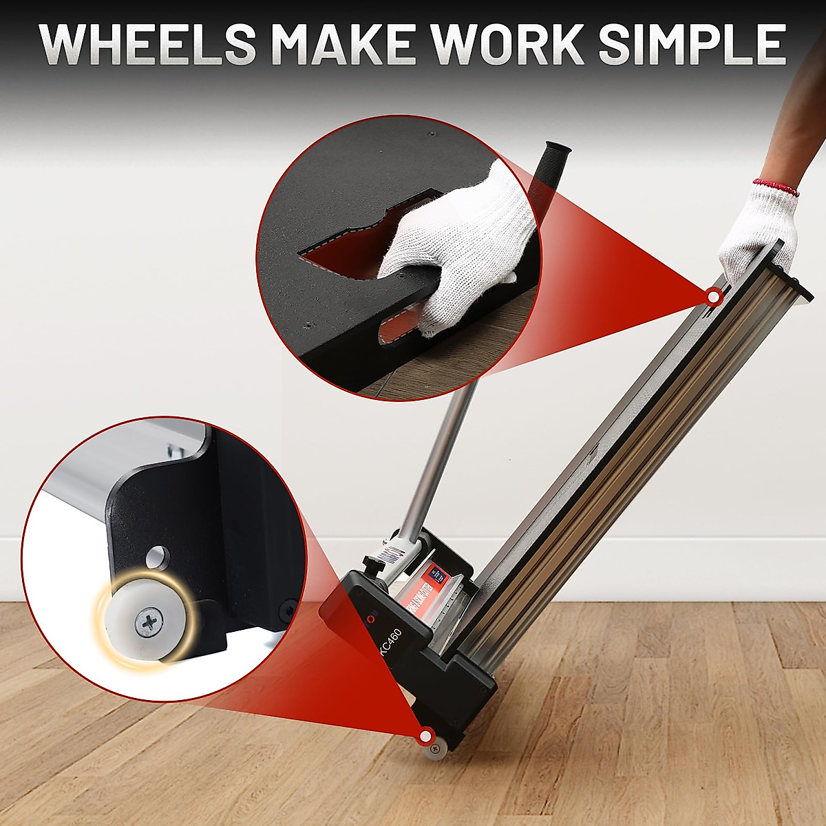 NLBFOU Flooring Cutter 18",Cuts Vinyl Plank,Laminate,Siding,Rubber Floor,VCT,LVT,SPC,PVC,LVP,WPC and more