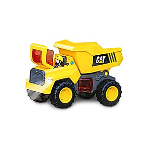 CAT Construction Toys, Power Action Crew 12" Dump Truck with Action Figure, Lights and Sounds, Ages 3 and Up