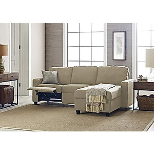 Serta Palisades Reclining Sectional with Right Storage Chaise - Beige