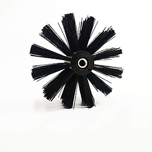 Chimney Cleaning Brush Dryer Duct Cleaner 2-in-1 Kit Fireplace Drier Vent Lint Sweeping Tools 18’ Flexible Rods Rotary System Working with or Without Drill